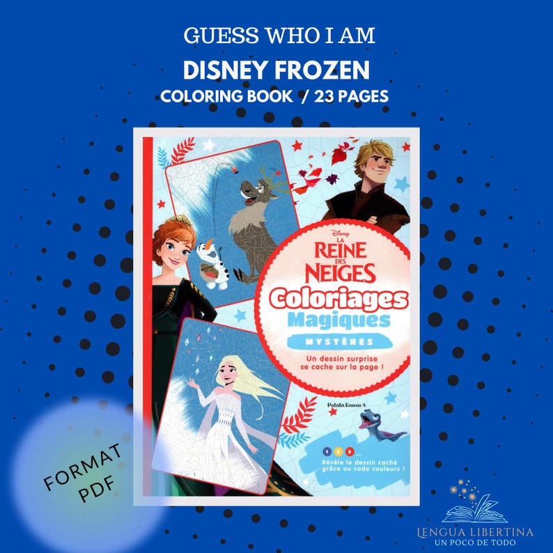 Frozen Color by Number: Mystery Portrait Coloring Book (PDF) - Etsy