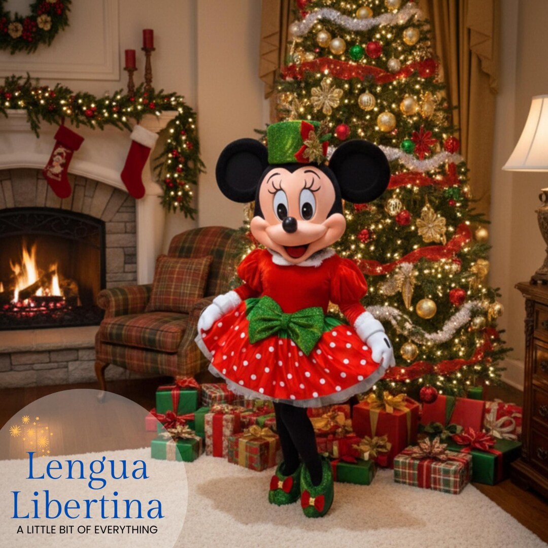 Mascot Costume Minnie Mouse Christmas, Cosplay Mascot, Botarga, Minnie ...