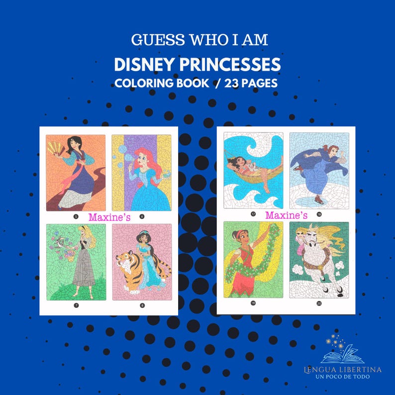 Coloring Book / Libro Para Colorear / Color by Number / Printable PDF / Who Am I / Mystery ...