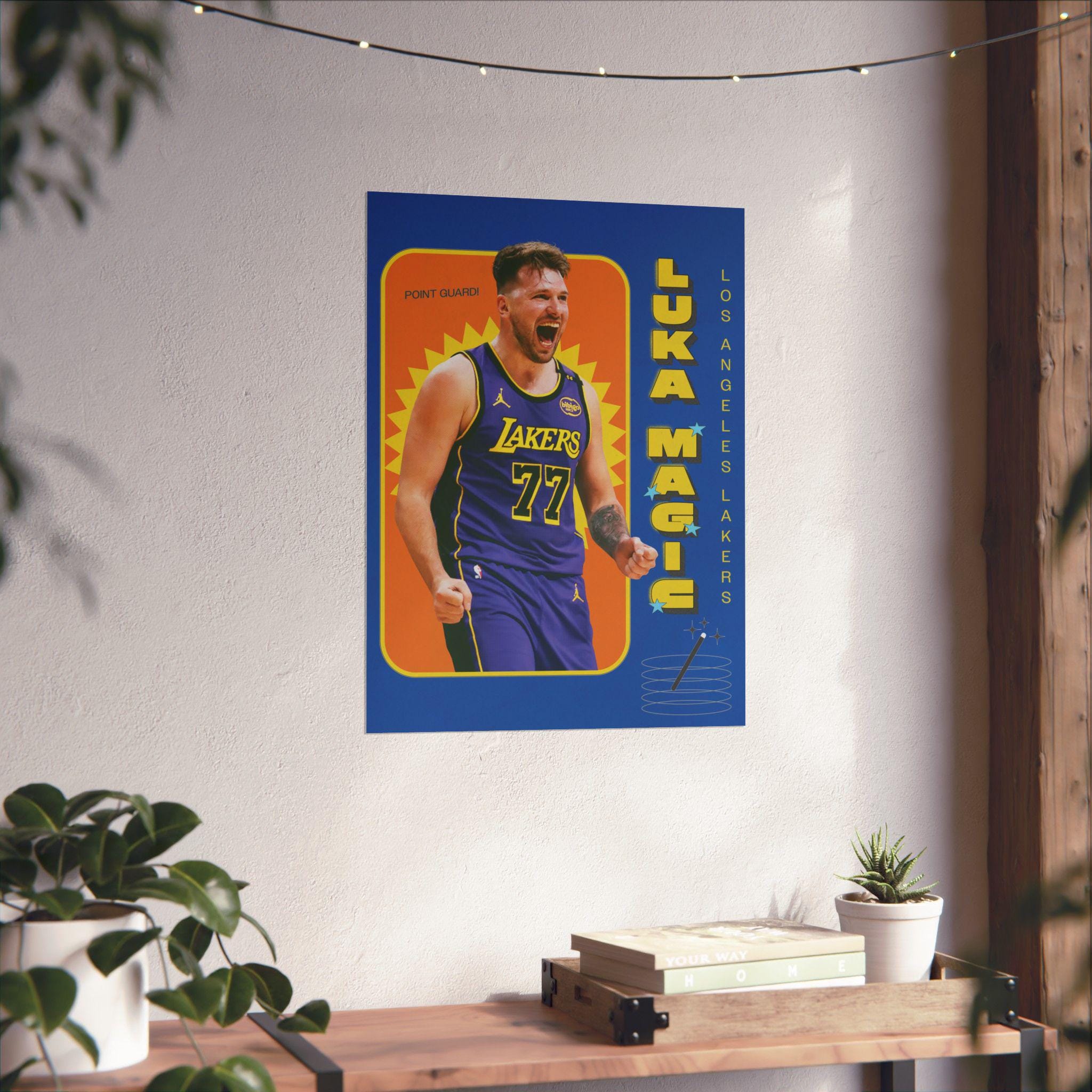 Luka Doncic NBA Poster, Vintage Basketball Card, NBA Gifts, Vintage ...