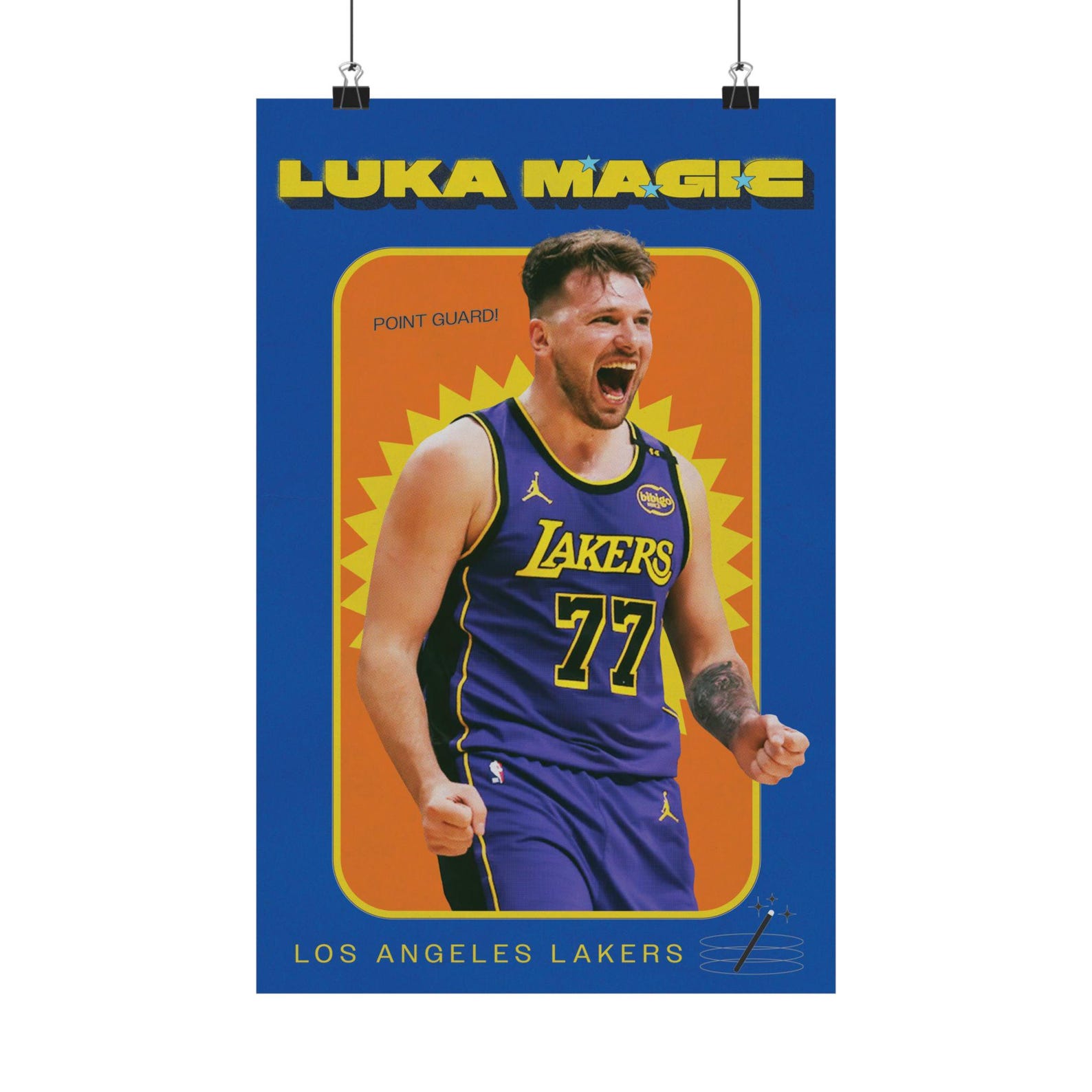 Luka Doncic NBA Poster, Vintage Basketball Card, NBA Gifts, Vintage ...