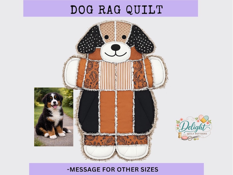 Dog Puppy Rag Quilt Design Digital Pattern - Cozy, Beginner-friendly ...