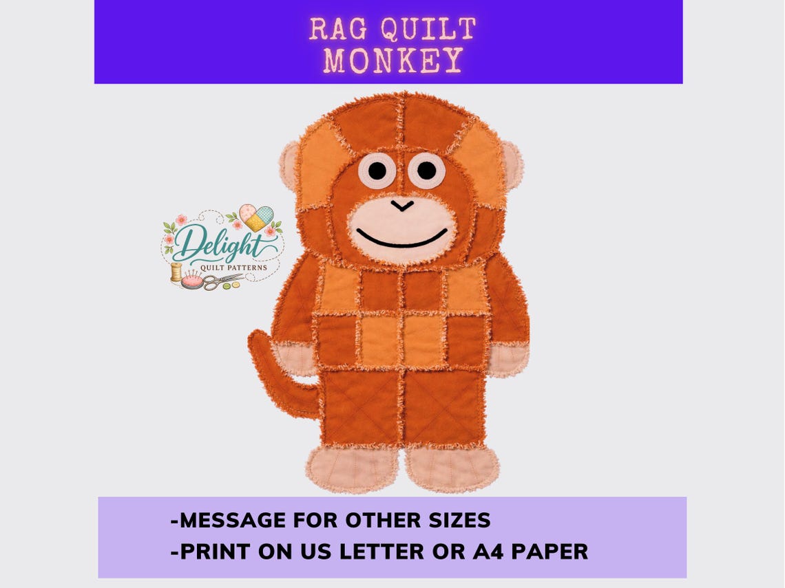 Monkey Rag Quilt Pattern Design - Cozy, Beginner-friendly, Soft and ...