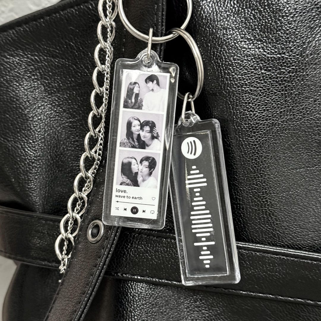 Personalized Spotify Code Photo Keychain, Customizable Song or Playlist ...