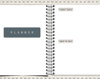 Undated Beige Minimalist Weekly Planner - Etsy