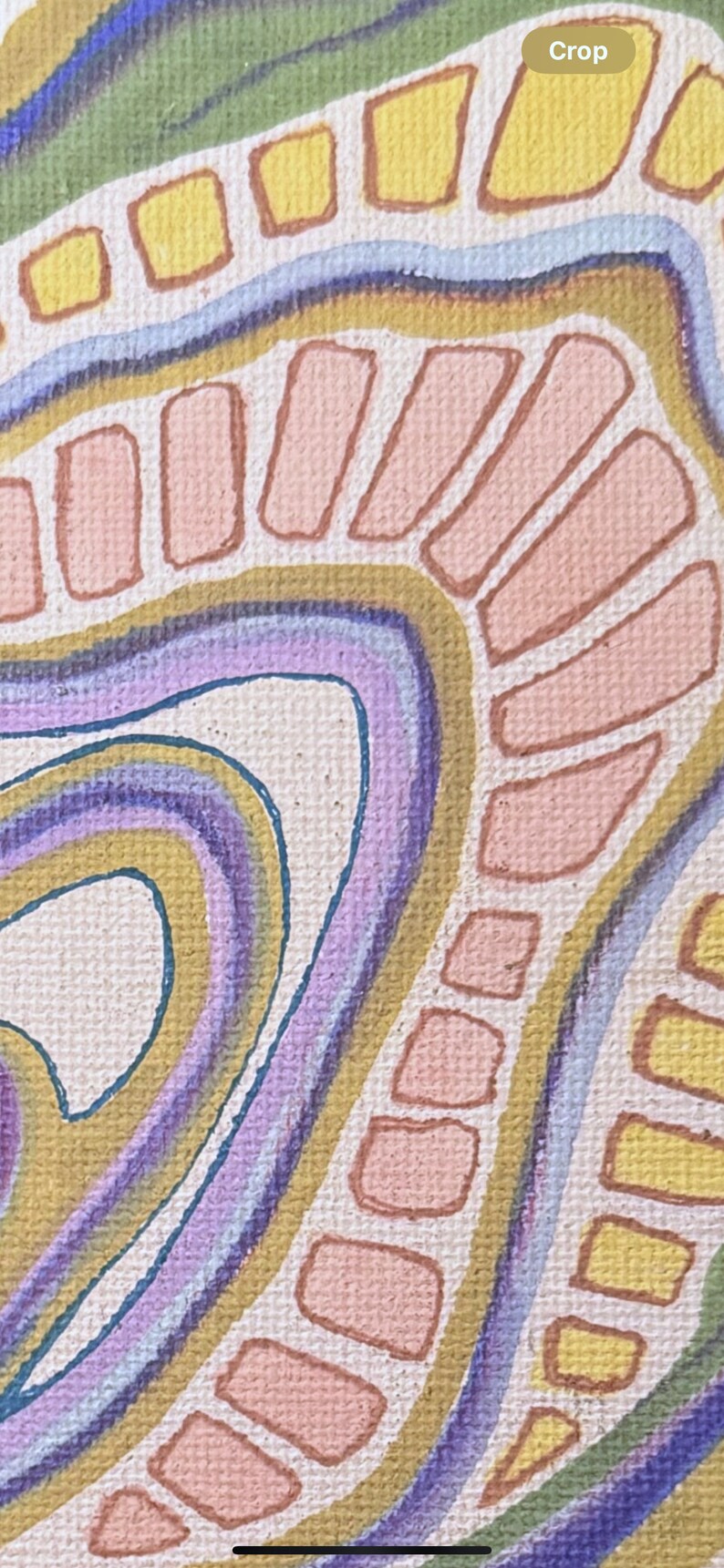 Oyster Shell Painting, Original on Canvas, Watercolor Marker - Etsy