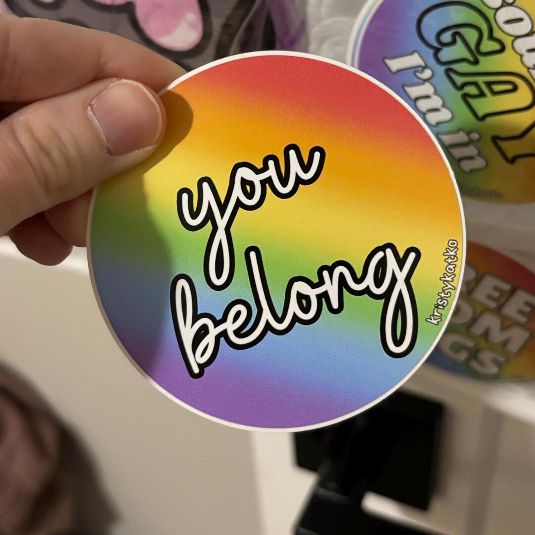 LGBTQIA STICKER You Belong - Etsy