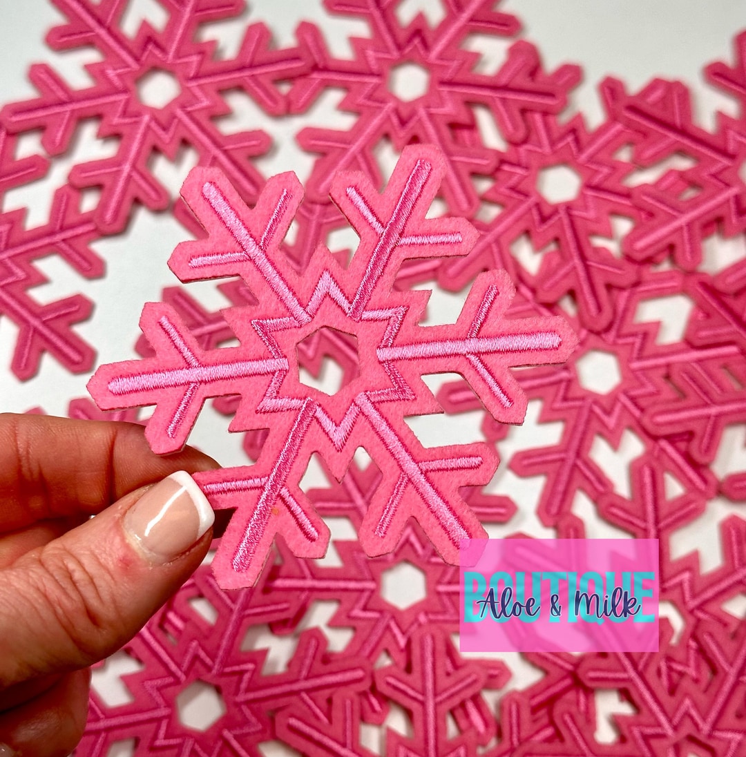 Christmas Snowflake Patch: Embroidered Felt Applique (7.5cm) - Etsy