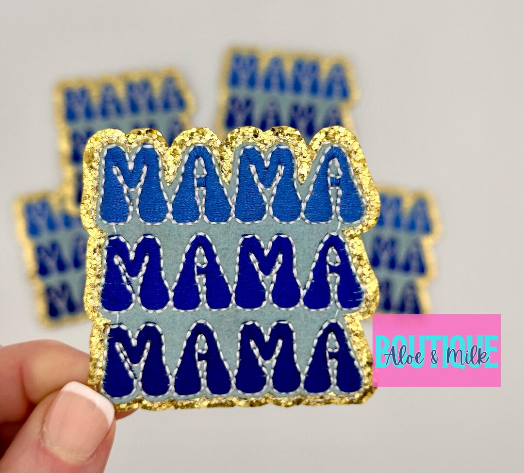 MAMA Ombre Blue, Mom Patch, Mama Patch, Hat Patch, Boy Mom - Etsy