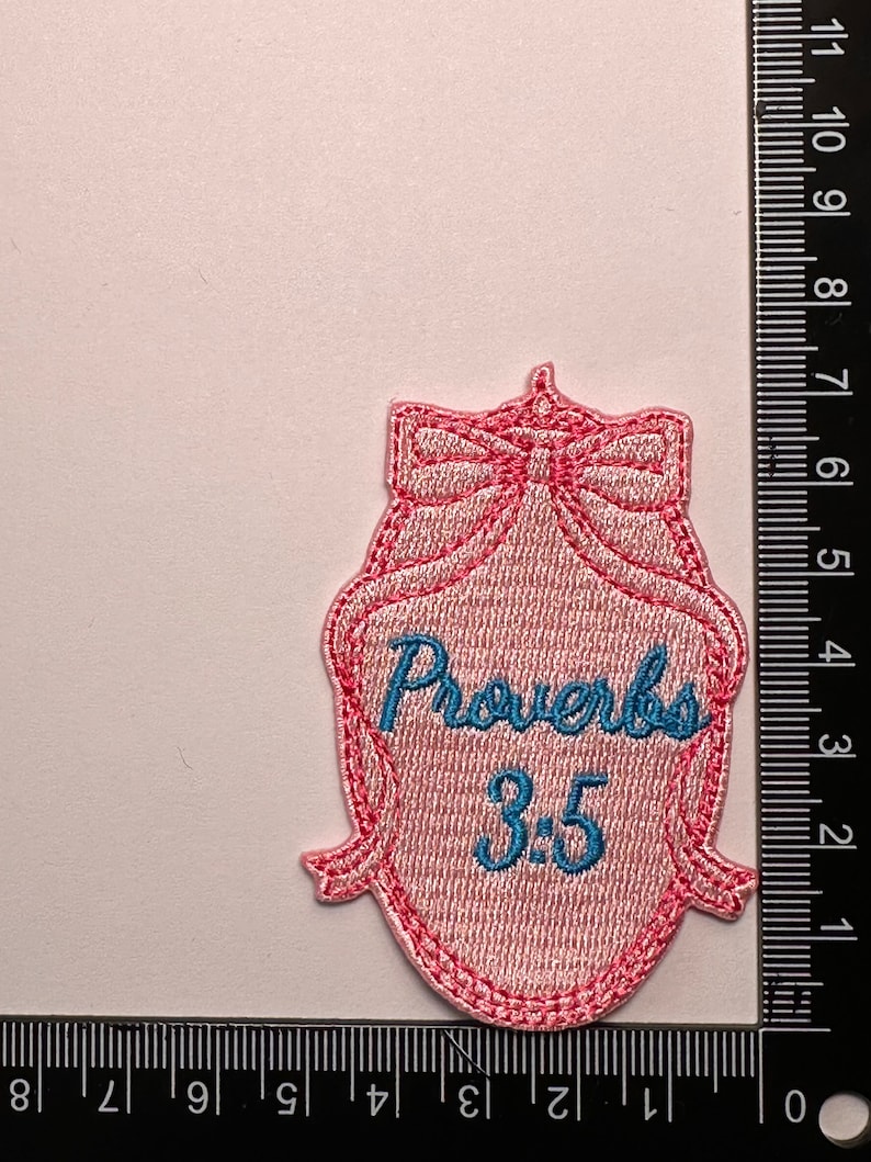 Proverbs 3:5, Pink Bow Patch, Bible Verse Hat Patch, Biblical Patch, Christian Hat Patch - Etsy