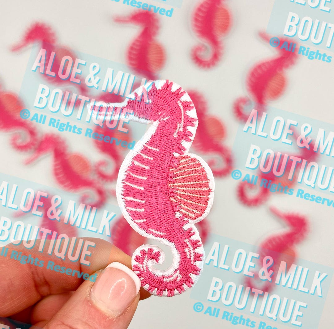Seahorse Patch Pink, Seahorse, Ocean Patches, Beach Patch, Kids Patches ...