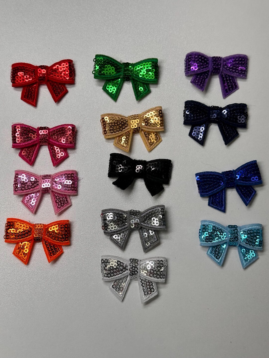 Sequin Bow Patch: Mini Iron-on Applique (4.5cm X 3cm) - Etsy