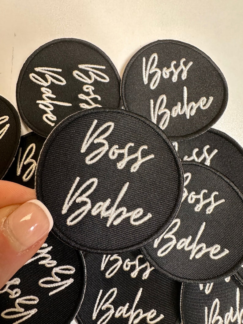 Boss Babe Embroidered Iron-on Patch (6cm) - Etsy