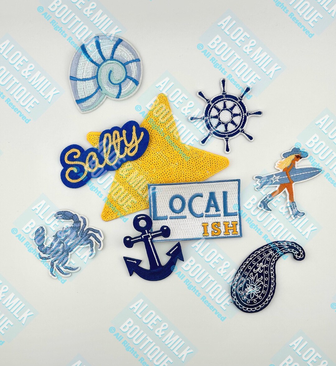 Embroidered Florida Beach Patches: Local-ish Iron-on Applique - Etsy