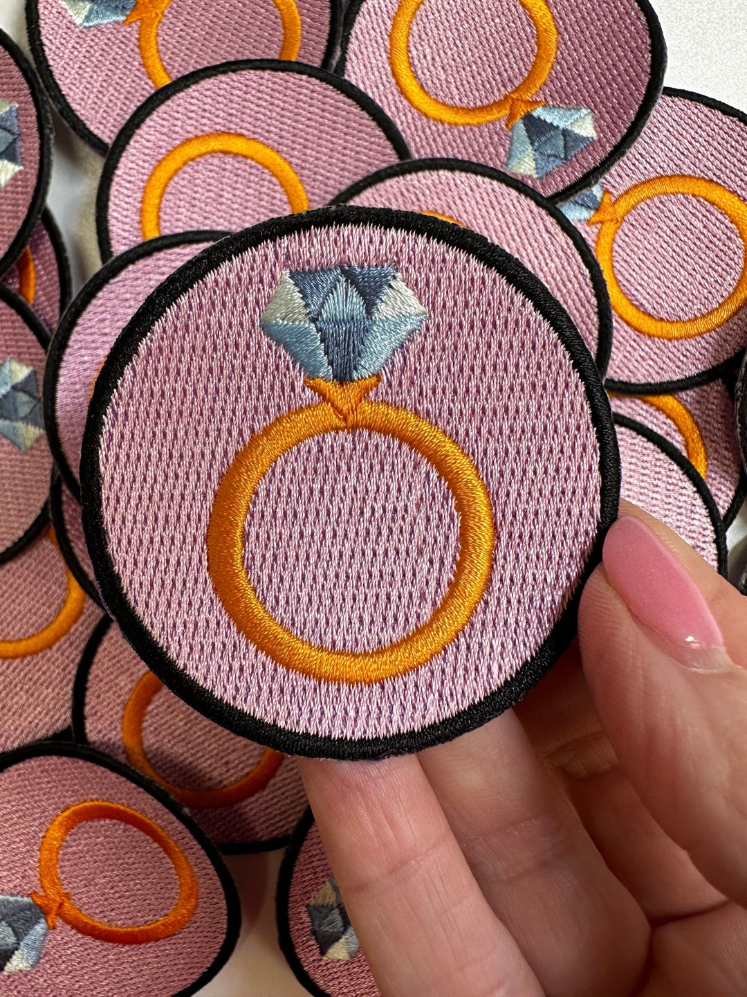 Wedding Ring, Bride to Be Iron on Patch, Diamond Ring Patch, Iron on Hat Patch,wedding Patches ...
