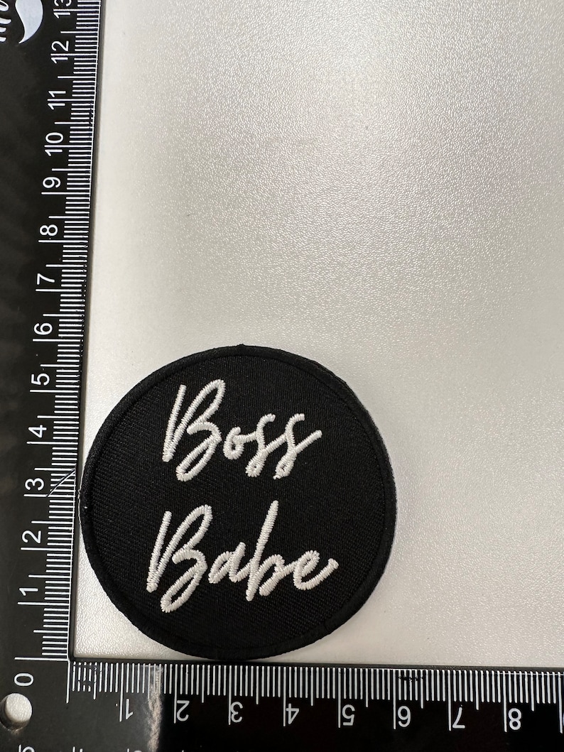 Boss Babe Embroidered Iron-on Patch (6cm) - Etsy