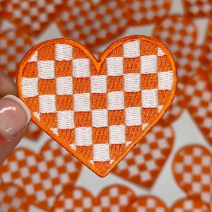 Checkered Heart Patch, Heart Patch, Checkered Heart, Trendy Patch, Game ...