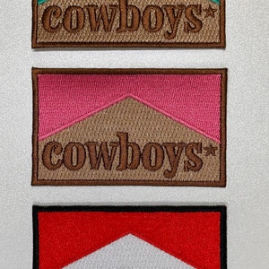 Cowboys Red, Iron on Hat Patch,western Patch, Cowboy Patch, Trendy ...