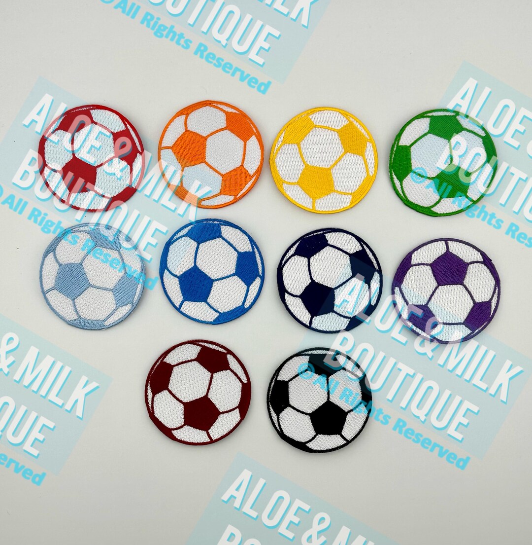 Embroidered Soccer Ball Patch: Iron-on Team Applique (6cm) - Etsy