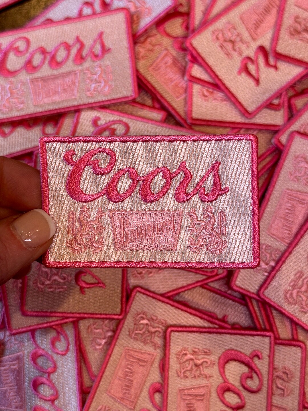 Coors Pink Hat Patch, Beer Hat Patch, Trucker Hat Patch, Trendy Hat Patch, Cute Hat Patch, Girly ...