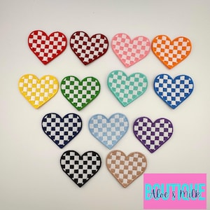 Checkered Heart Patch, Heart Patch, Checkered Heart, Trendy Patch, Game ...
