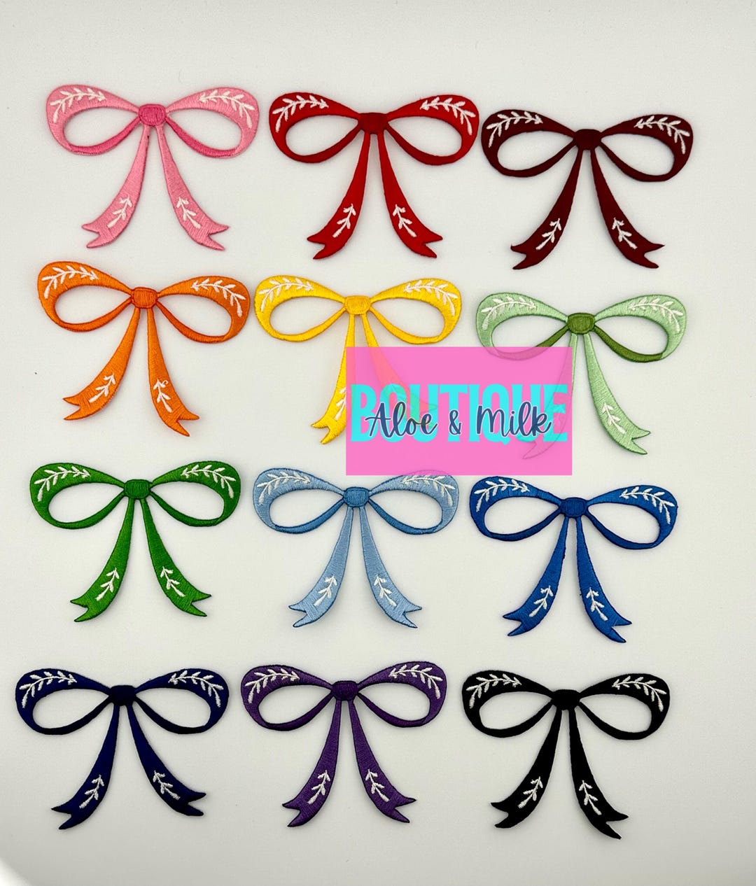 Vintage Embroidered Bow Patch: Iron-on Applique (8cm X 6cm) - Etsy