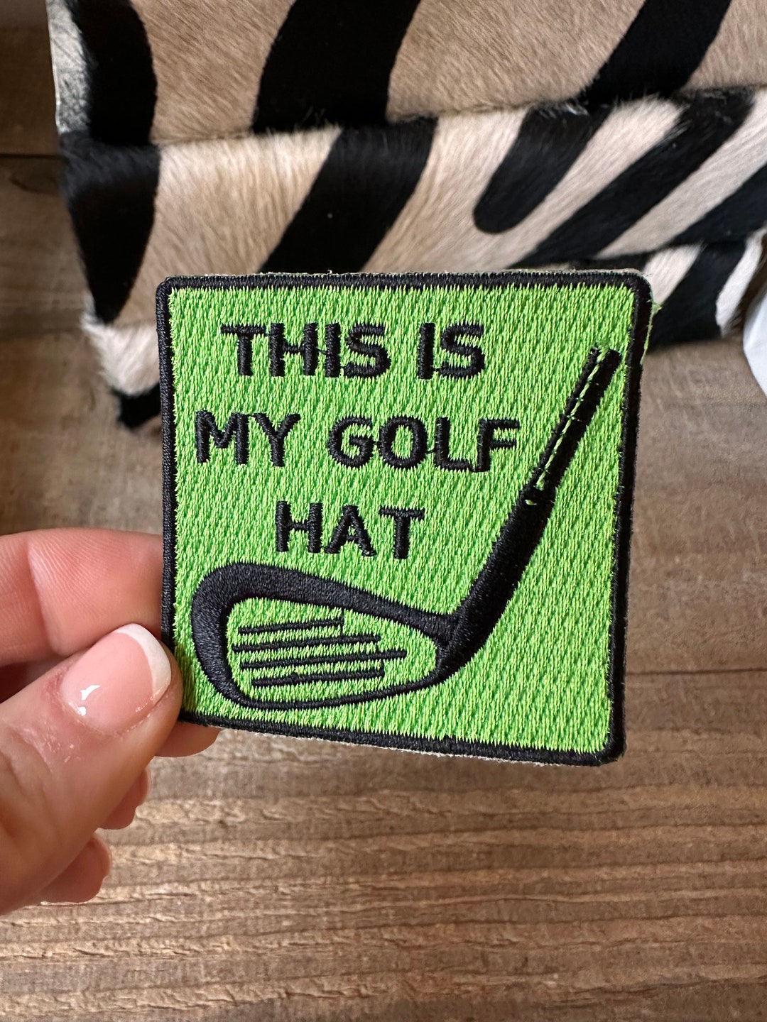 Golf Club Iron on Patch Green, Iron on Hat Patch - Etsy