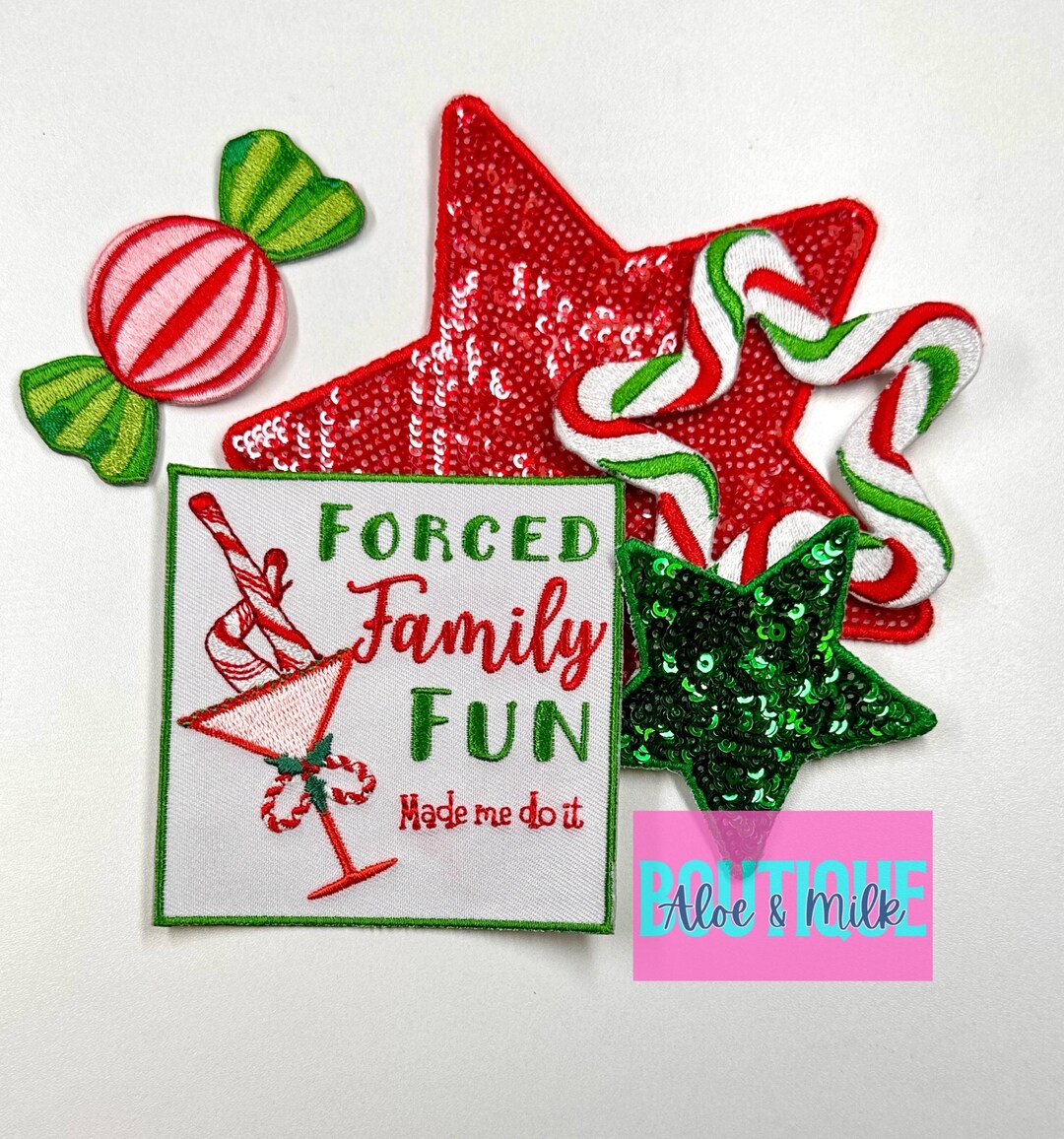 Christmas Forced Family Fun Bundle, Christmas Patches, Drinking Patches ...