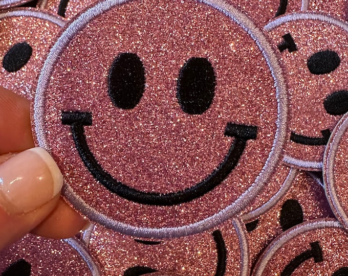 Smiley Face Patch, Happy Face Patch, Smiley Face Badge, Iron-on Patch ...
