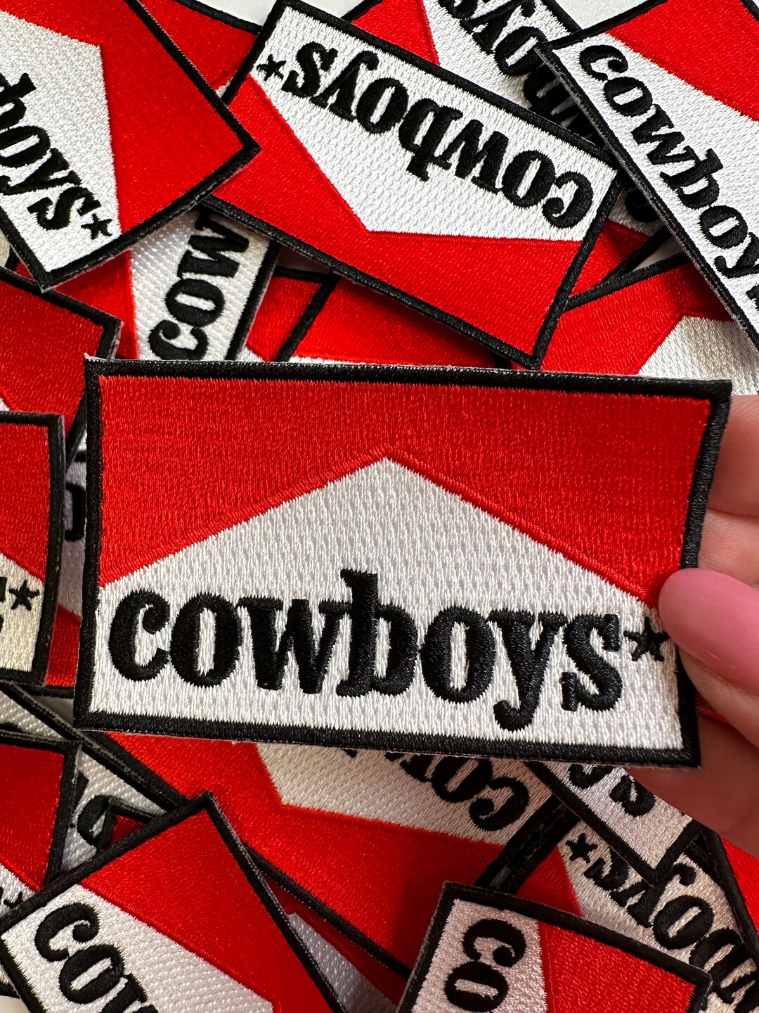 Cowboys Red, Iron on Hat Patch,western Patch, Cowboy Patch, Trendy ...