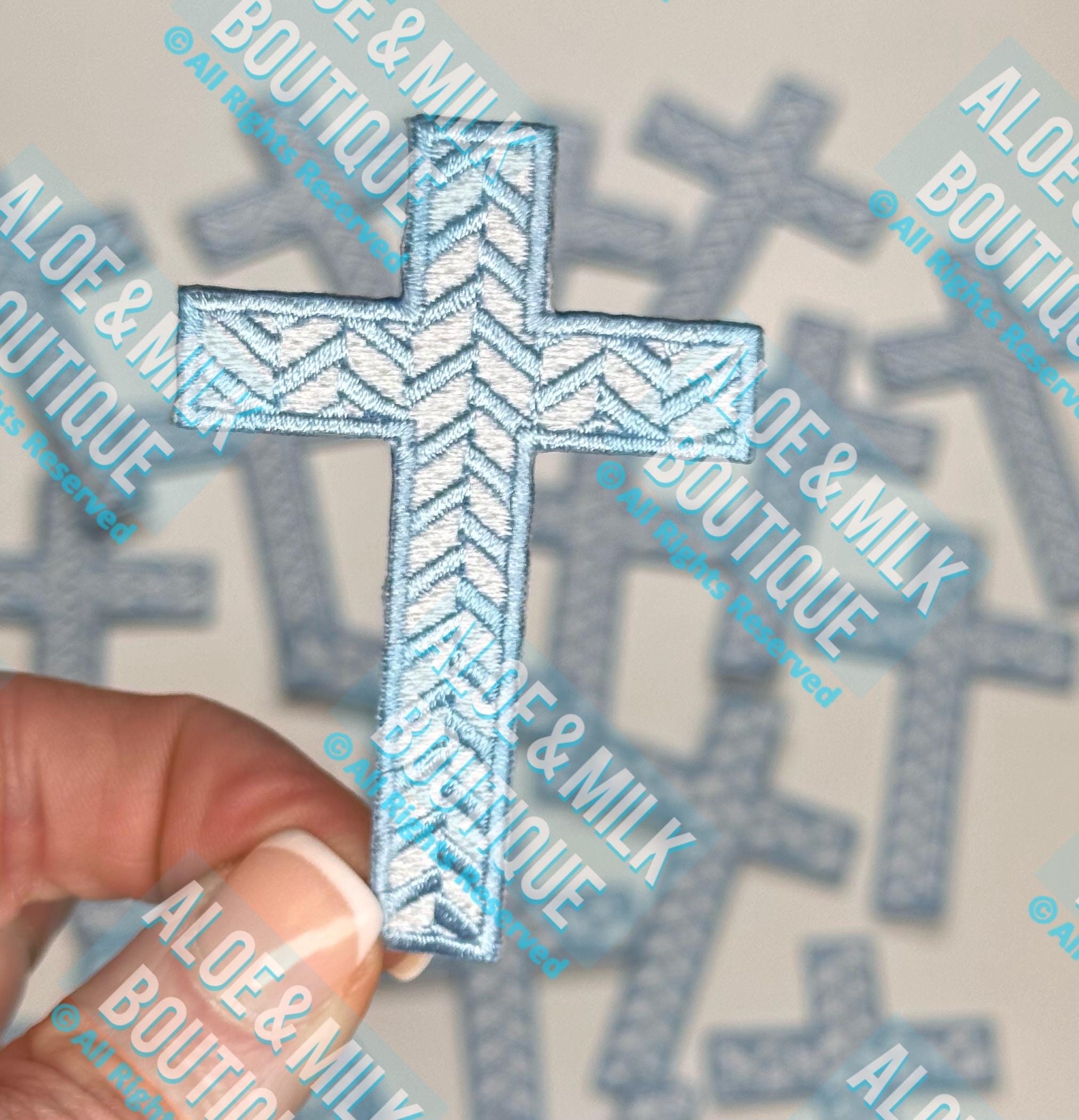Embroidered Cross Patch: Iron-on Christian Applique - Etsy