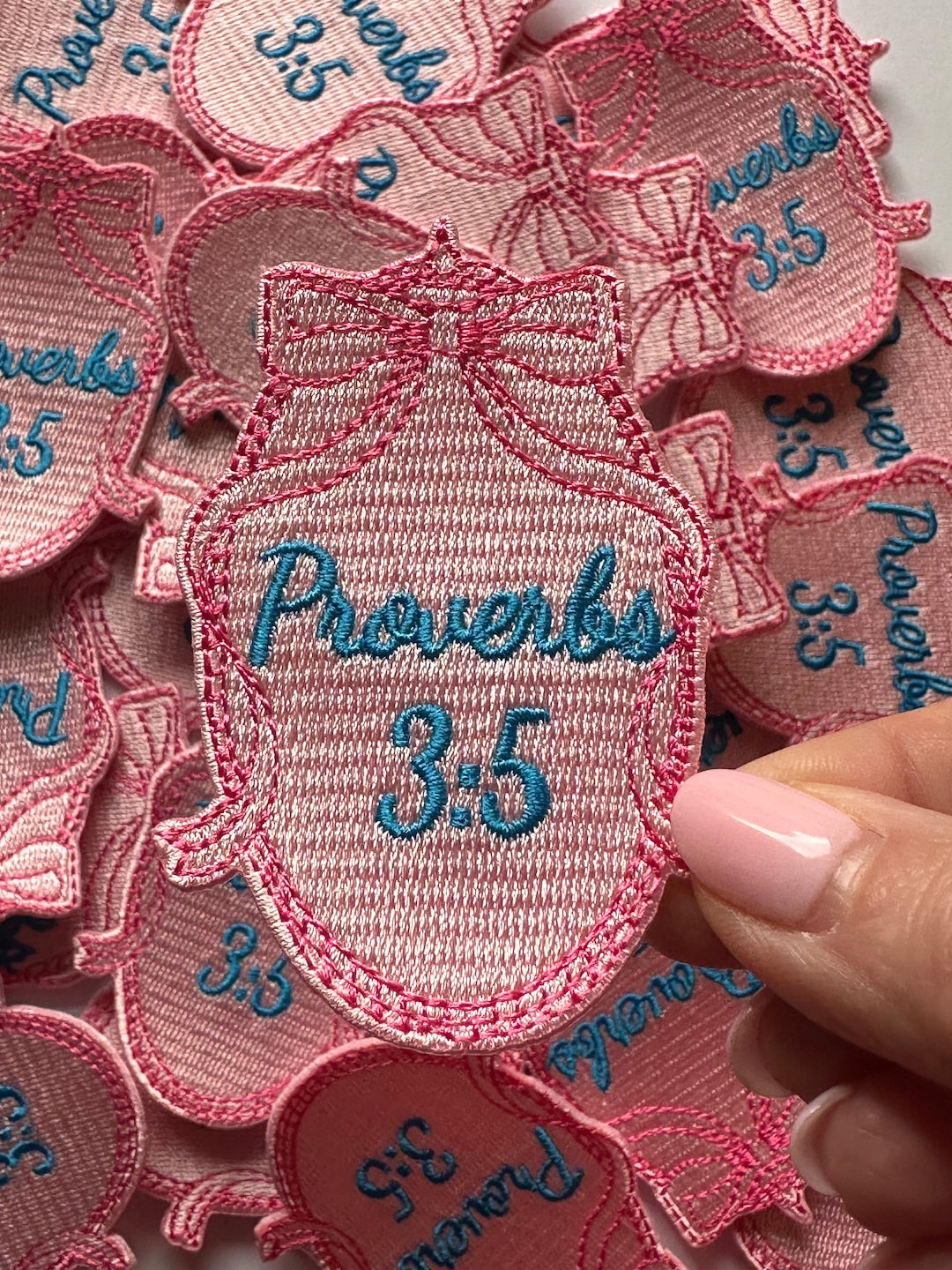 Proverbs 3:5, Pink Bow Patch, Bible Verse Hat Patch, Biblical Patch, Christian Hat Patch - Etsy