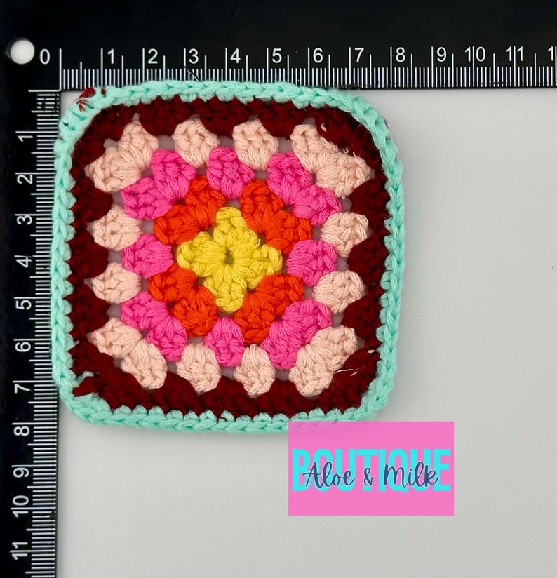 Handmade Granny Squares Crochet Patch: Colorful Coasters - Etsy