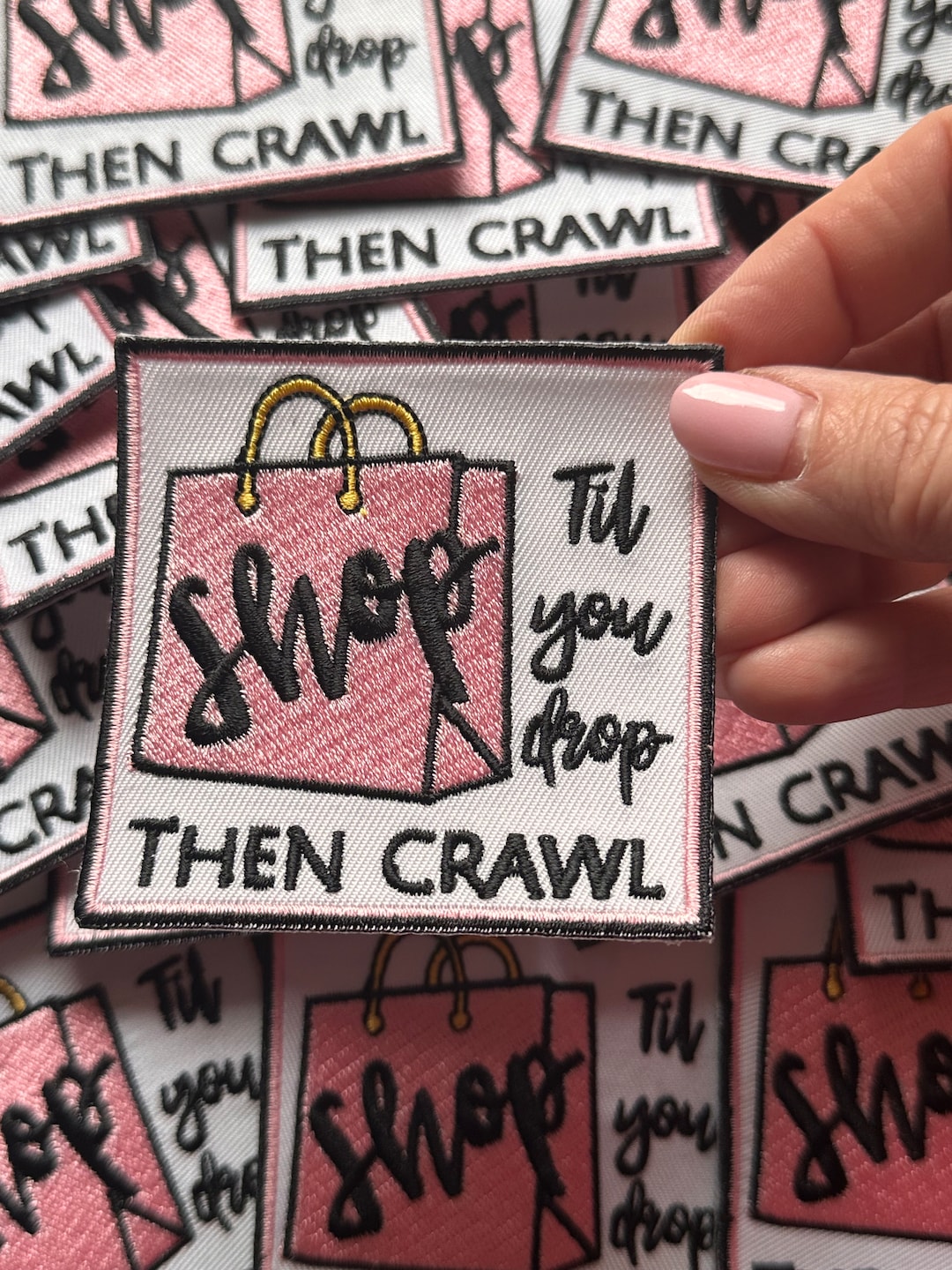 Shop Til You Drop, Shopping Patch, Ladies Patches, Hat Patches - Etsy