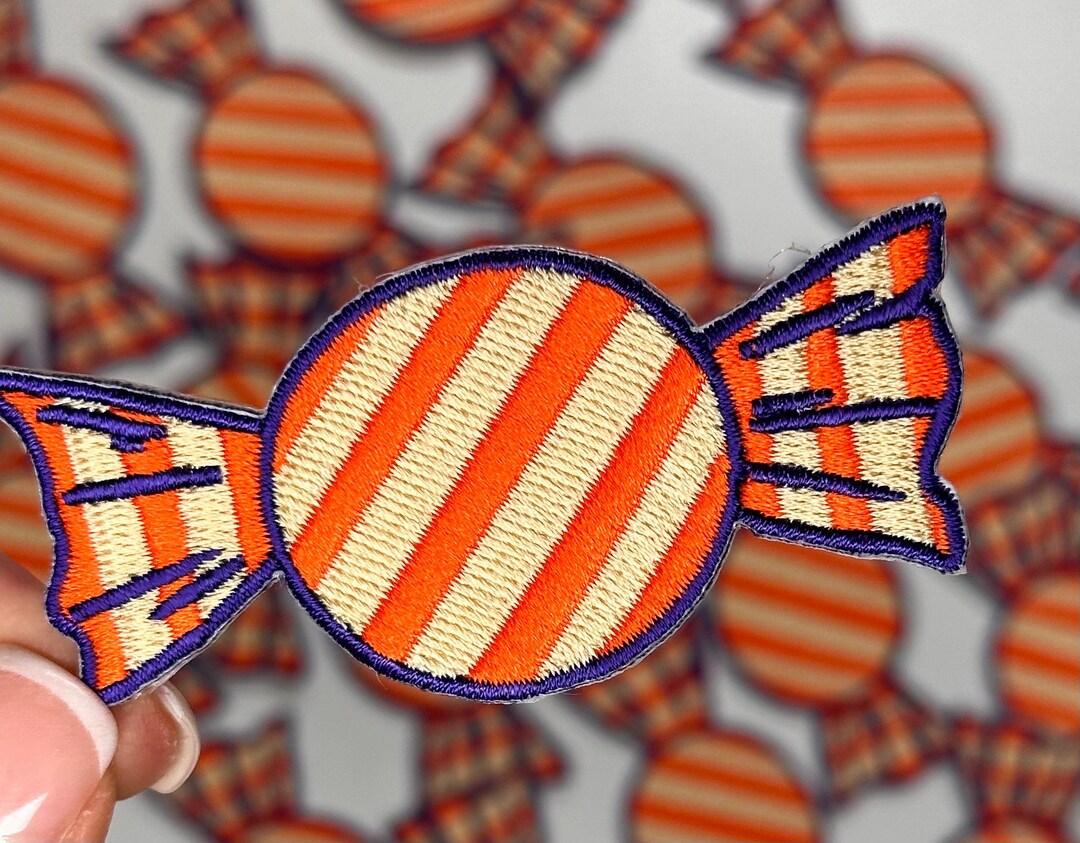 Halloween Candy Stripe, Halloween Patch, Halloween, Cowboy Ghost, Trick ...