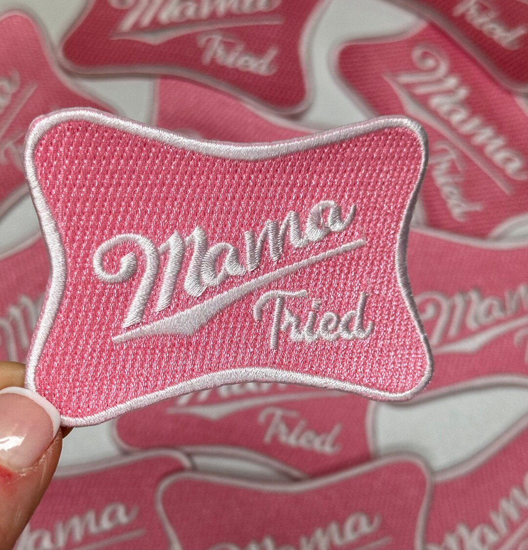 Mama Tried Pink, Iron on Hat Patch,mom Patches,mom Patch,miller,mama ...