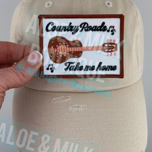 Country Roads Guitar Patch: Embroidered Iron-on Applique - Etsy