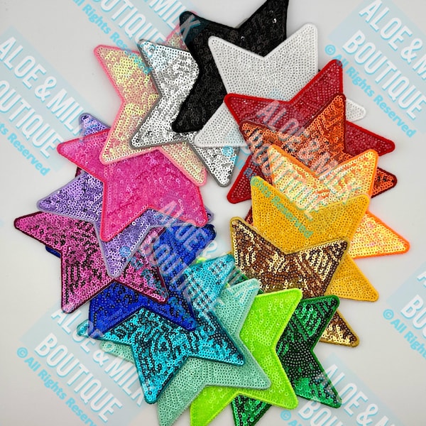 Embroidered Star Patches Gold - Etsy