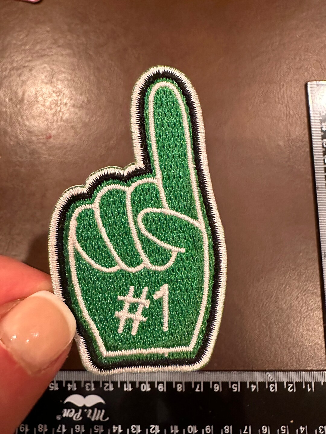 Number 1 Fan Hand Green Patch, Hat Patch - Etsy