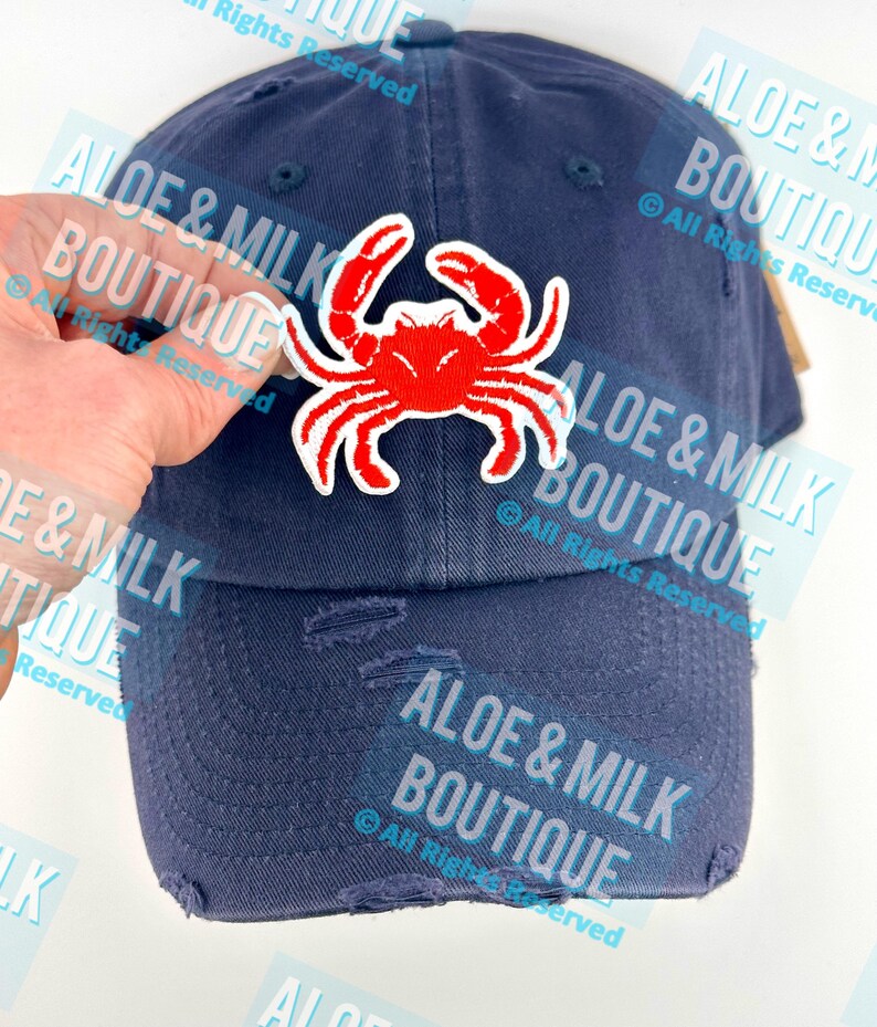 Embroidered Crab Patch: Iron-on Ocean Life Applique (6cm) - Etsy