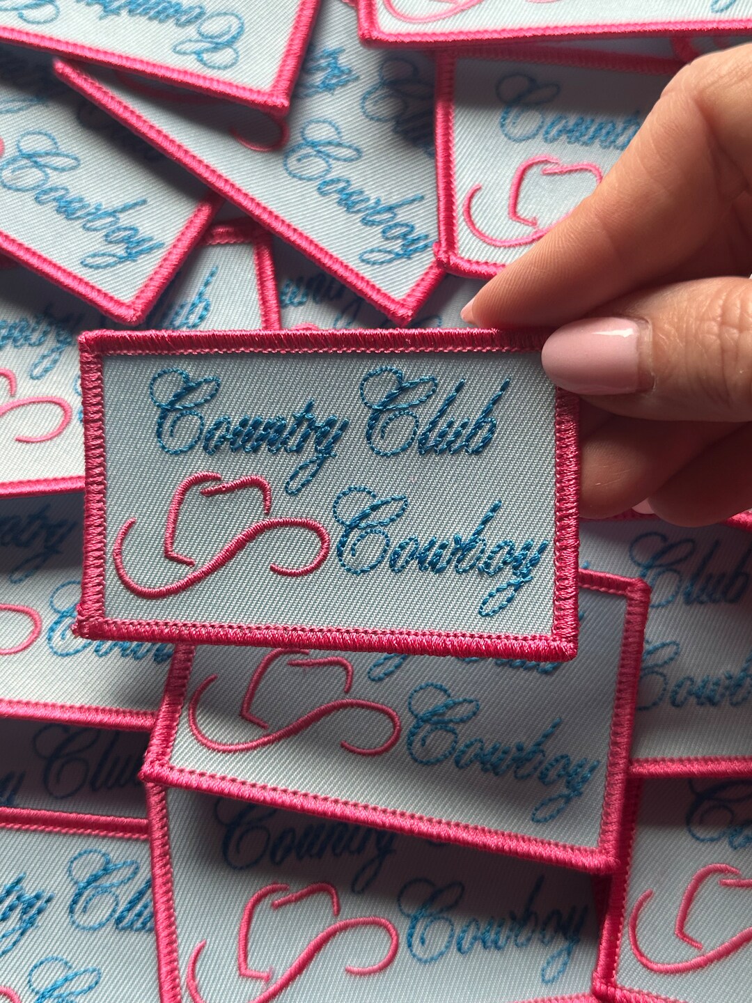 Country Club Cowboy Embroidered Patch: Western Rodeo Applique - Etsy