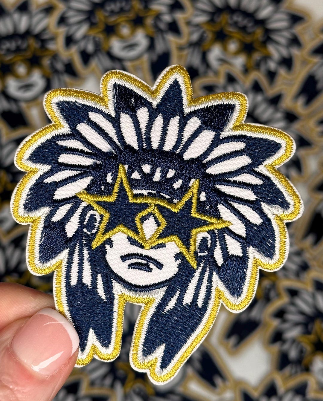 Chief Mascot Navy Patch, Mascot Patches, Indians, Indian Patches, Indian Mascot, Team Patches ...