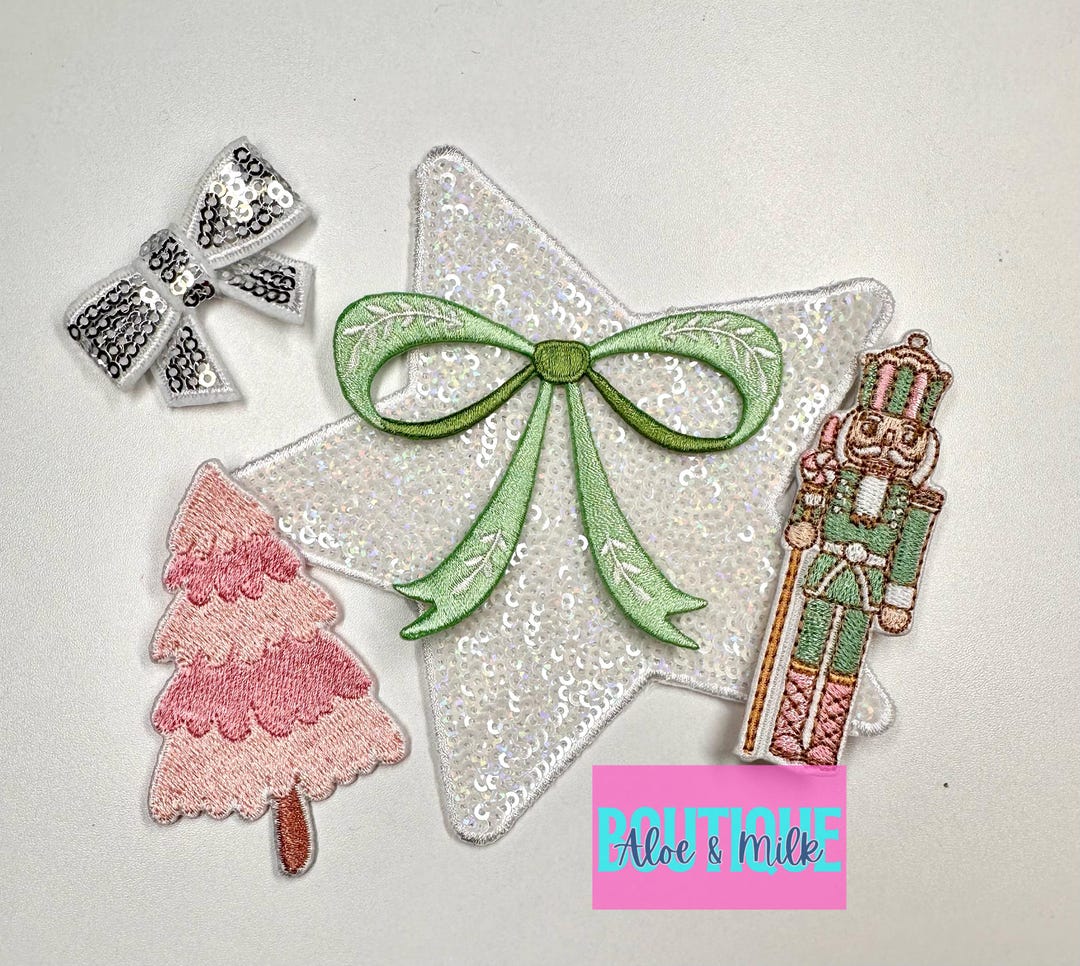 Nutcracker Bundle, Christmas Tree, Nutcracker Patches, Sequin Star, Christmas Stockings ...