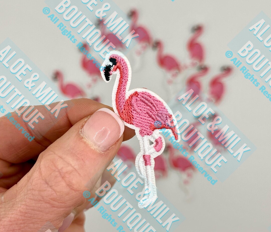 Embroidered Flamingo Patch: Iron-on Summer Hat Applique - Etsy