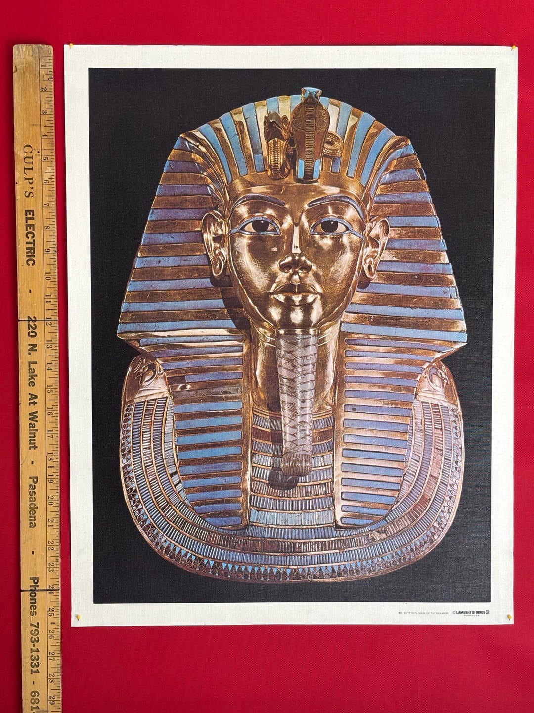 The Mask of Tutankhamen - Lambert Studios Hollywood 1960’s Lithograph ...