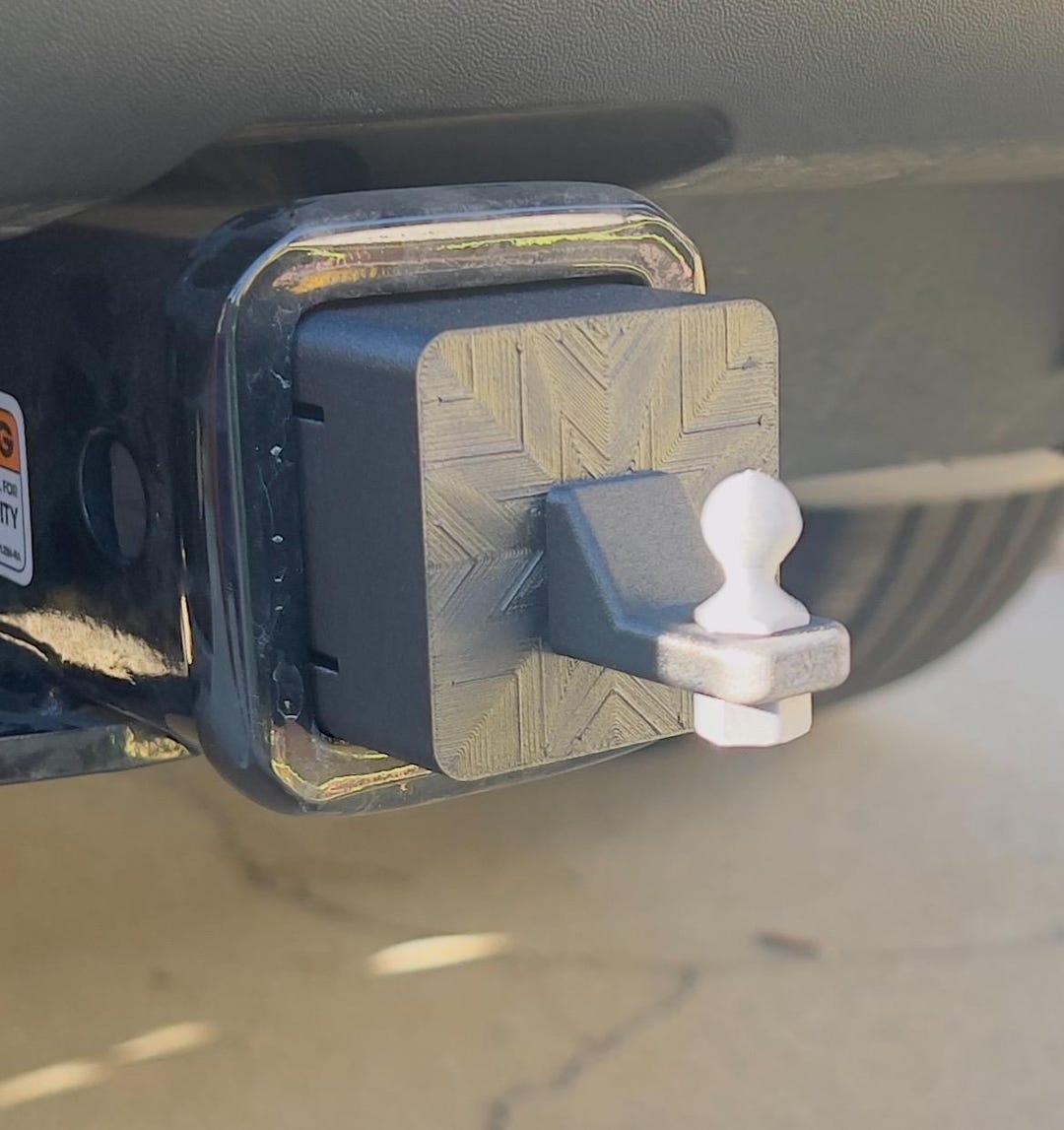 3D Printed Trailer Hitch Cover 2x2: Mini Hitch Ball Made in USA - Etsy