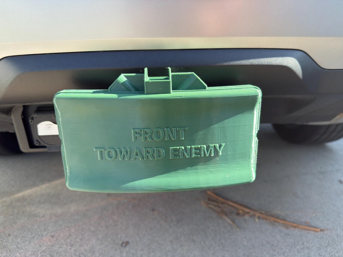 Claymore Mine Trailer Hitch Cover – “front Toward Enemy” – Military ...