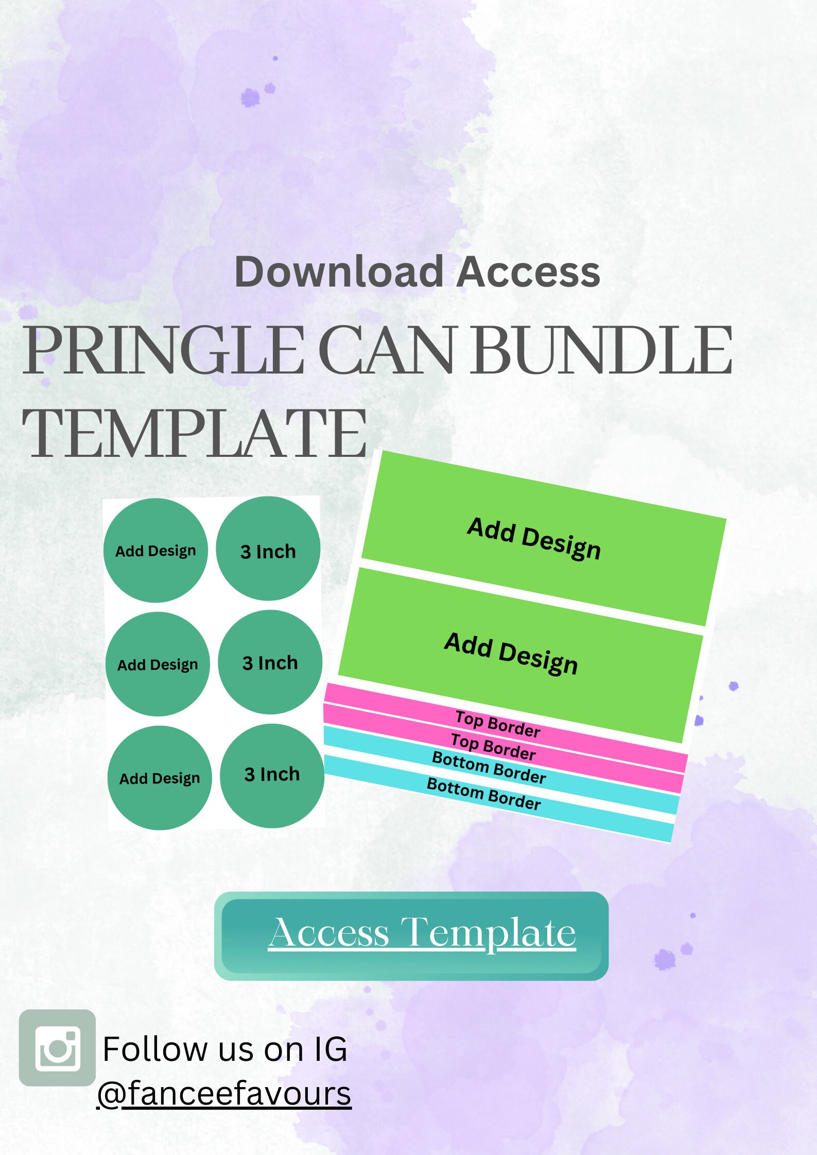 DIY Pringles Can Bundle Template - Etsy