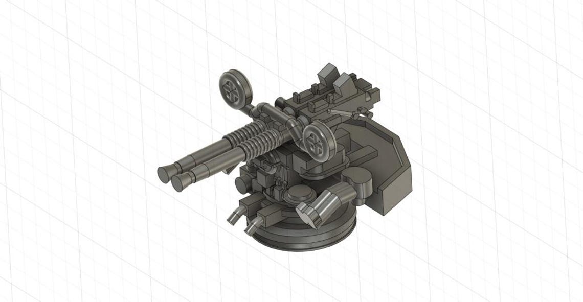 1-700 US Navy Bofors 40mm Twin Machine Gun - Etsy