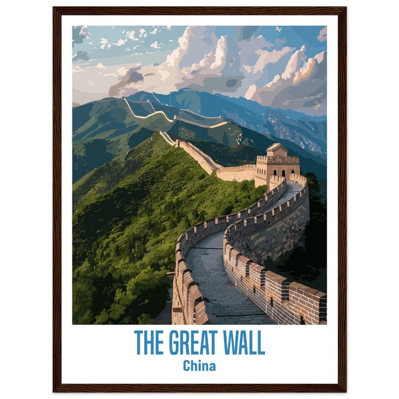 Great Wall of China Travel Poster - Etsy